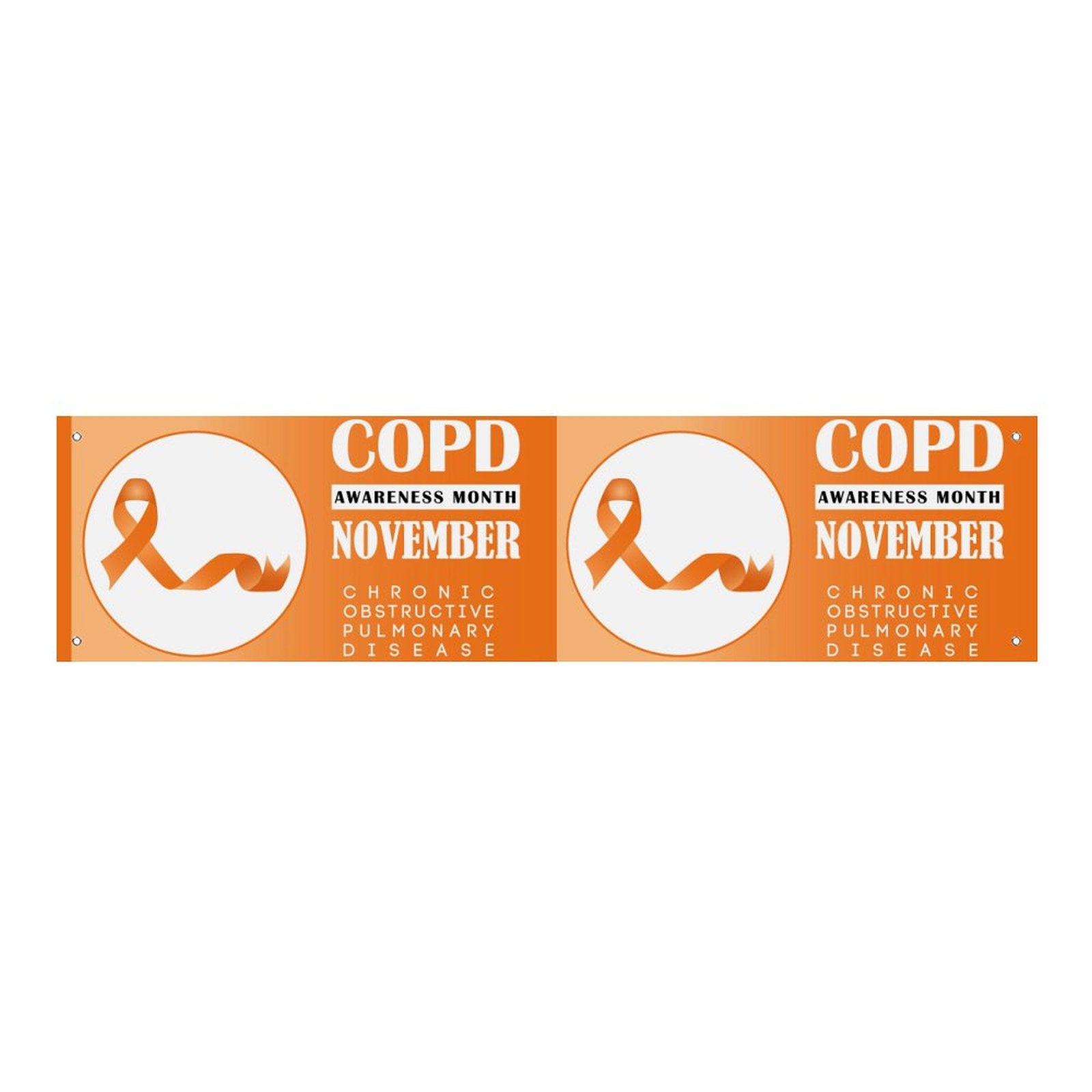 COPD Awareness Month Orange Ribbon Banners Flag Hanging Backdrop Sign ...