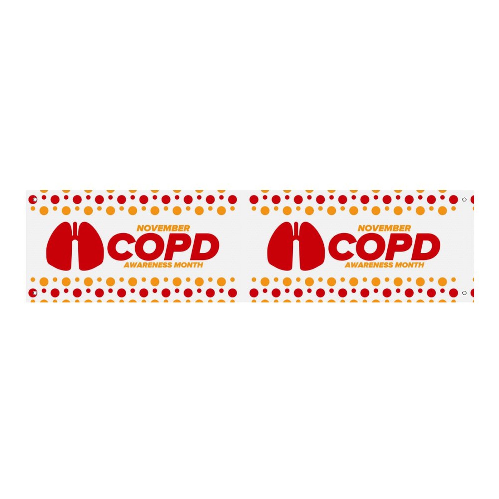 COPD Awareness Month Orange Ribbon Banners Flag Hanging Backdrop Sign ...