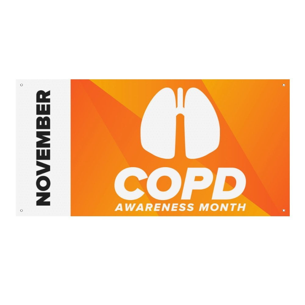 COPD Awareness Month Orange Ribbon Banners Flag Hanging Backdrop Sign ...