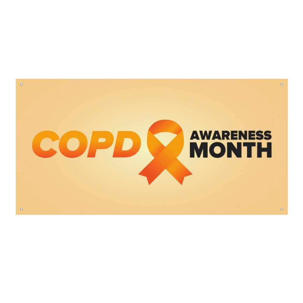 COPD Awareness Month Orange Ribbon Banners Flag Hanging Backdrop Sign ...