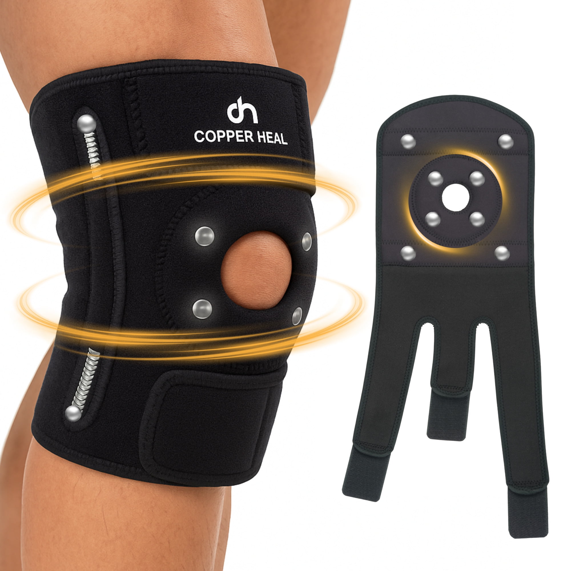 COPPER HEAL Magnetic Knee Brace – Copper-Infused Compression Sleeve for ...