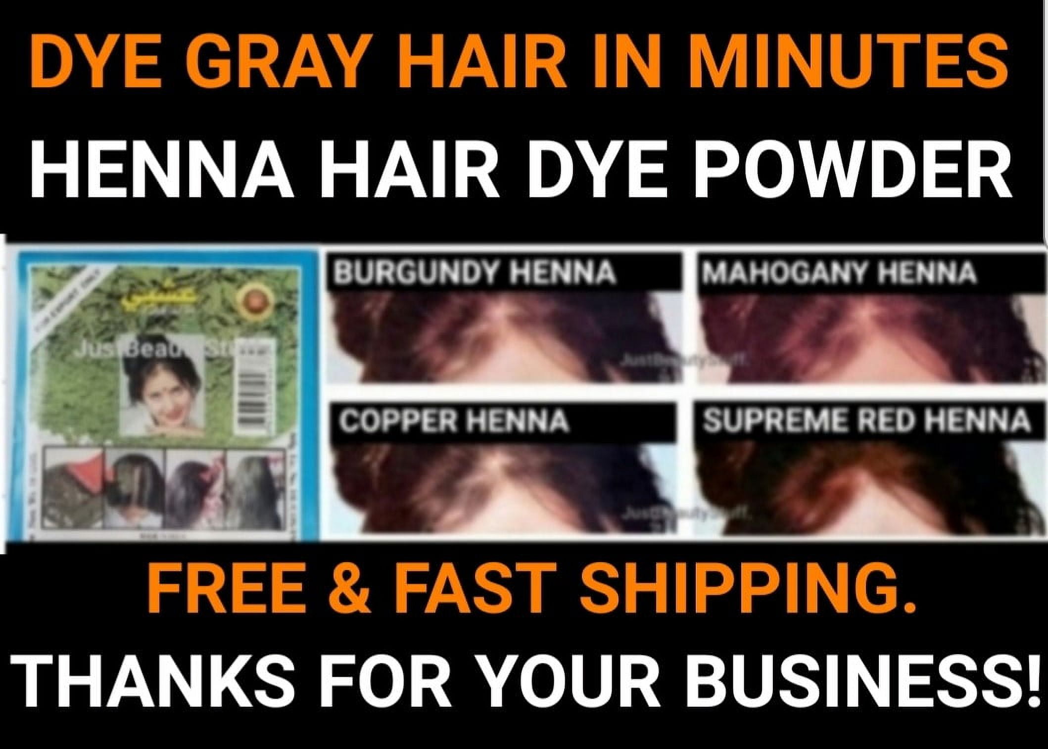 COPPER HENNA HAIR DYE POWDER-COLOR GRAY HAIR IN MINUTES-6 PACKS/10G Ech ...
