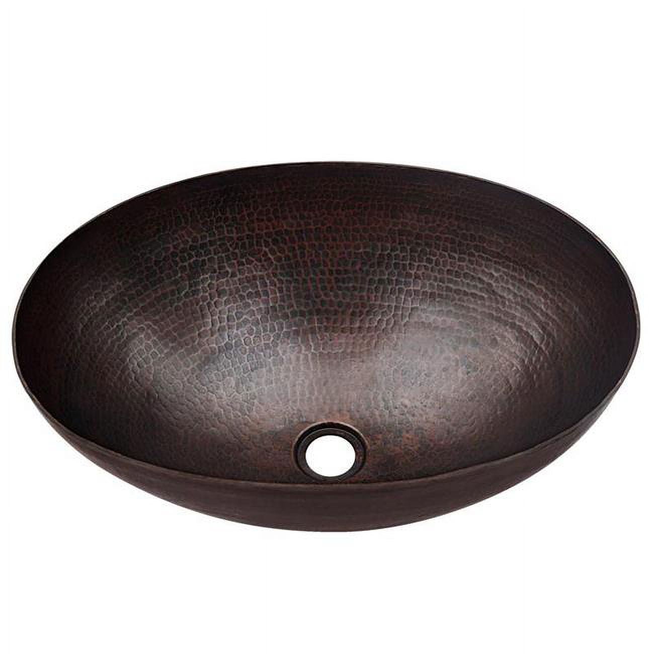 COPPER OVAL VESSEL SINK ROUNDED EDGE 19X14X6 G16 DARK LIGHT - Walmart.com