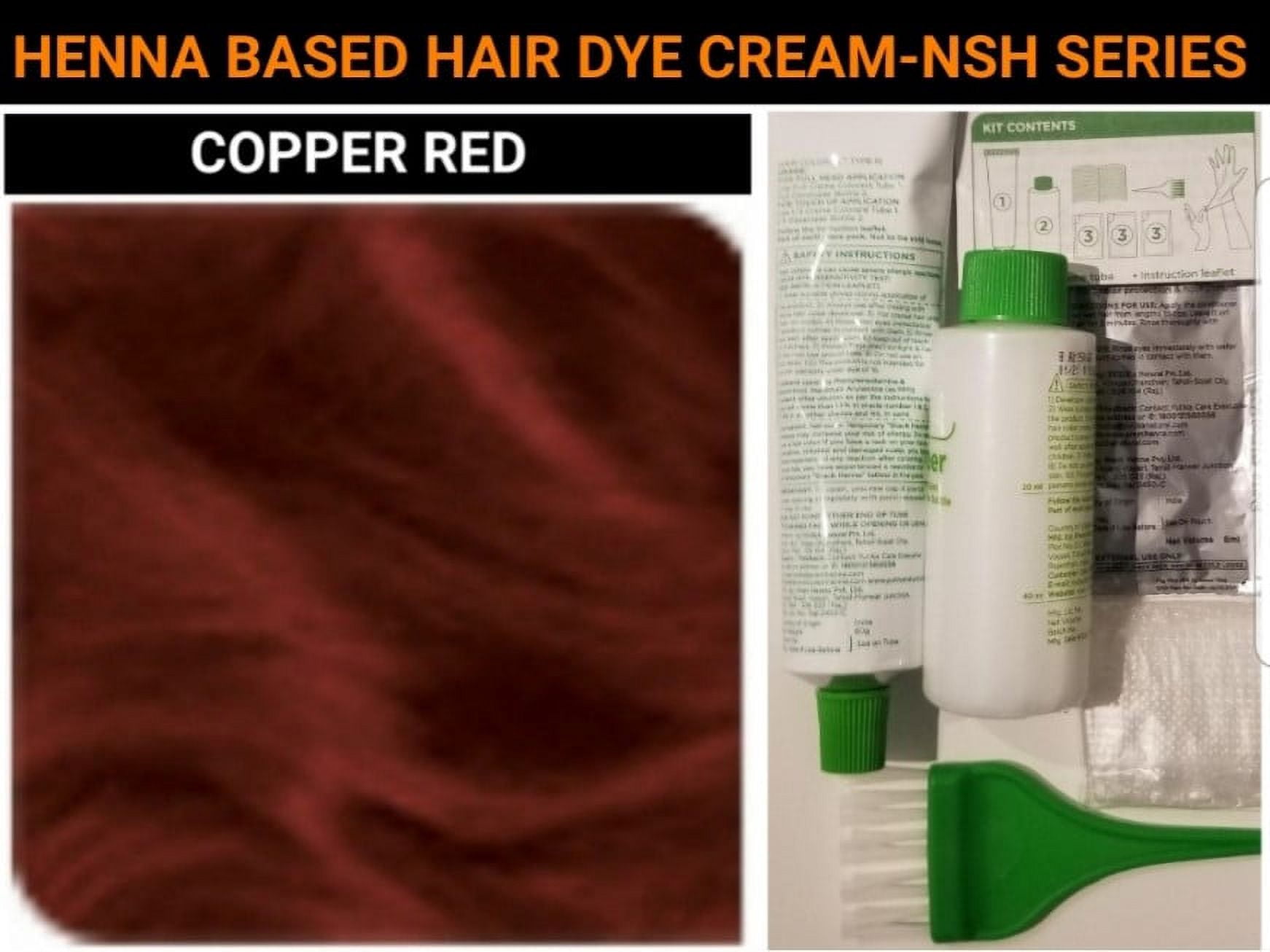 COPPER RED HENNA HAIR DYE CREAM-COLOR GRAY HAIR IN MINUTES-NSH SERIES-1 ...