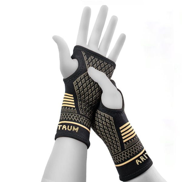 COPPER palm protection gloves, weight lifting gloves, with wrist ...