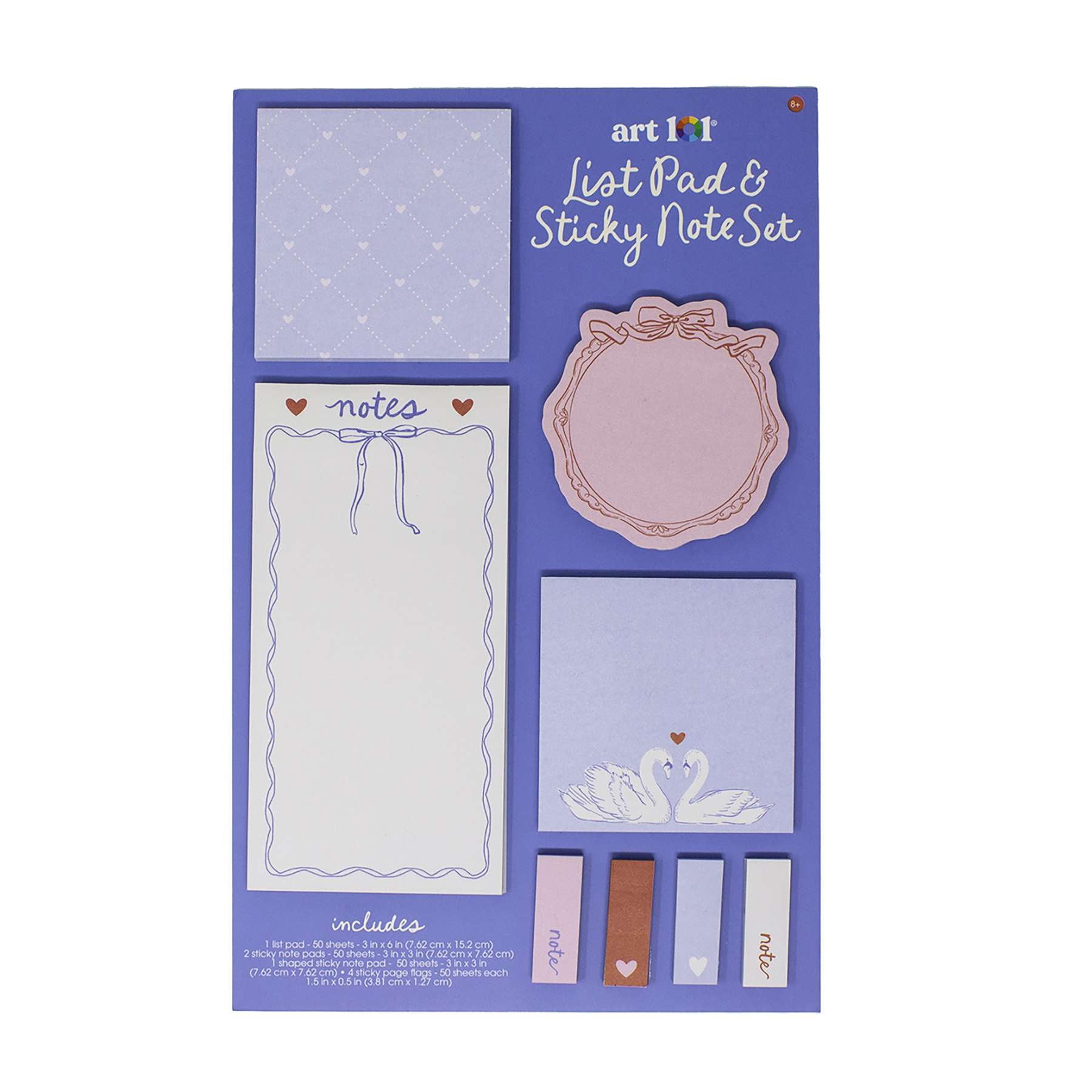 Art 101 List Pad and Sticky Note Set-Coquette Edition, Back to School ...