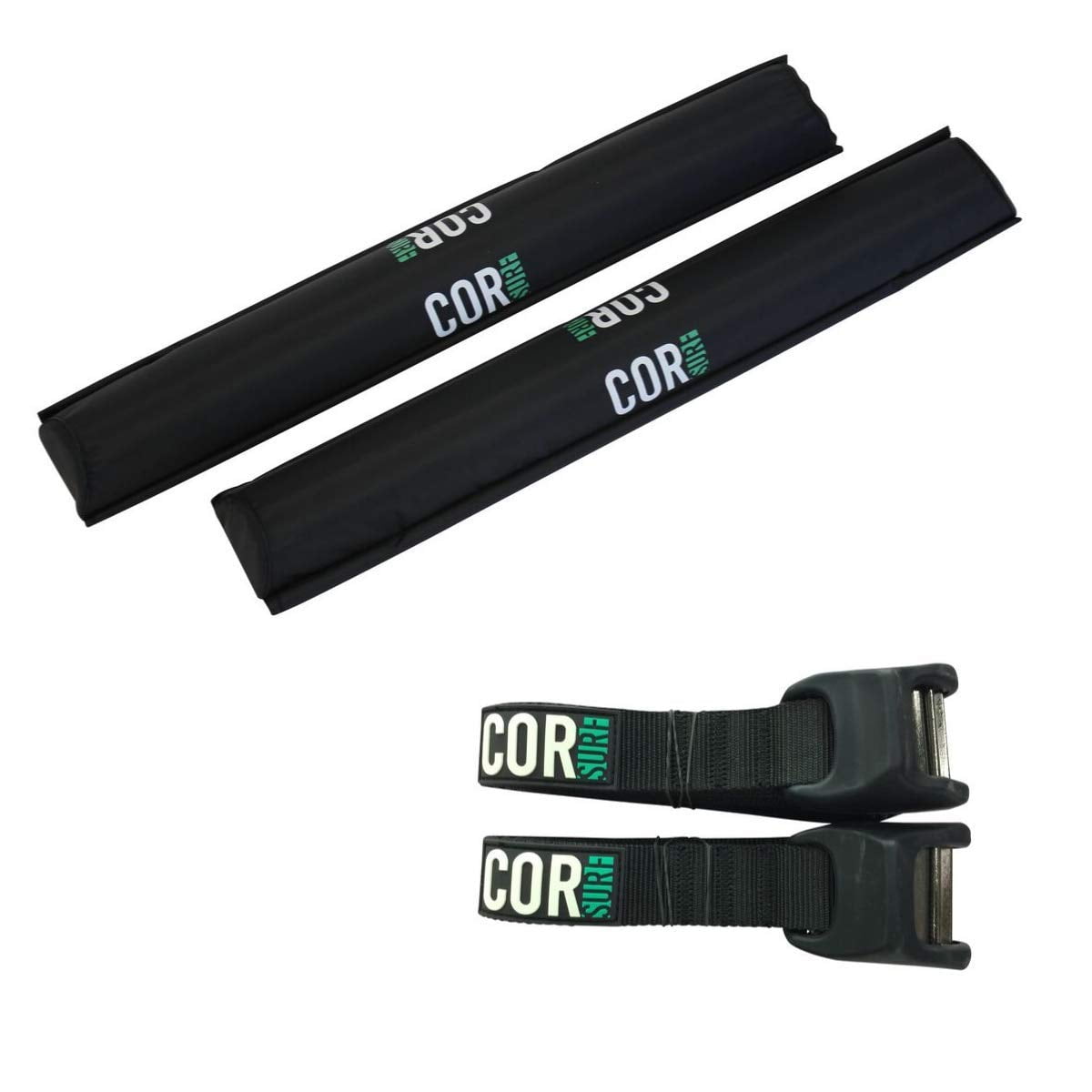 COR Surf Aero Roof Rack Pad, No-Scratch Silicone Buckle Tie Down Straps ...