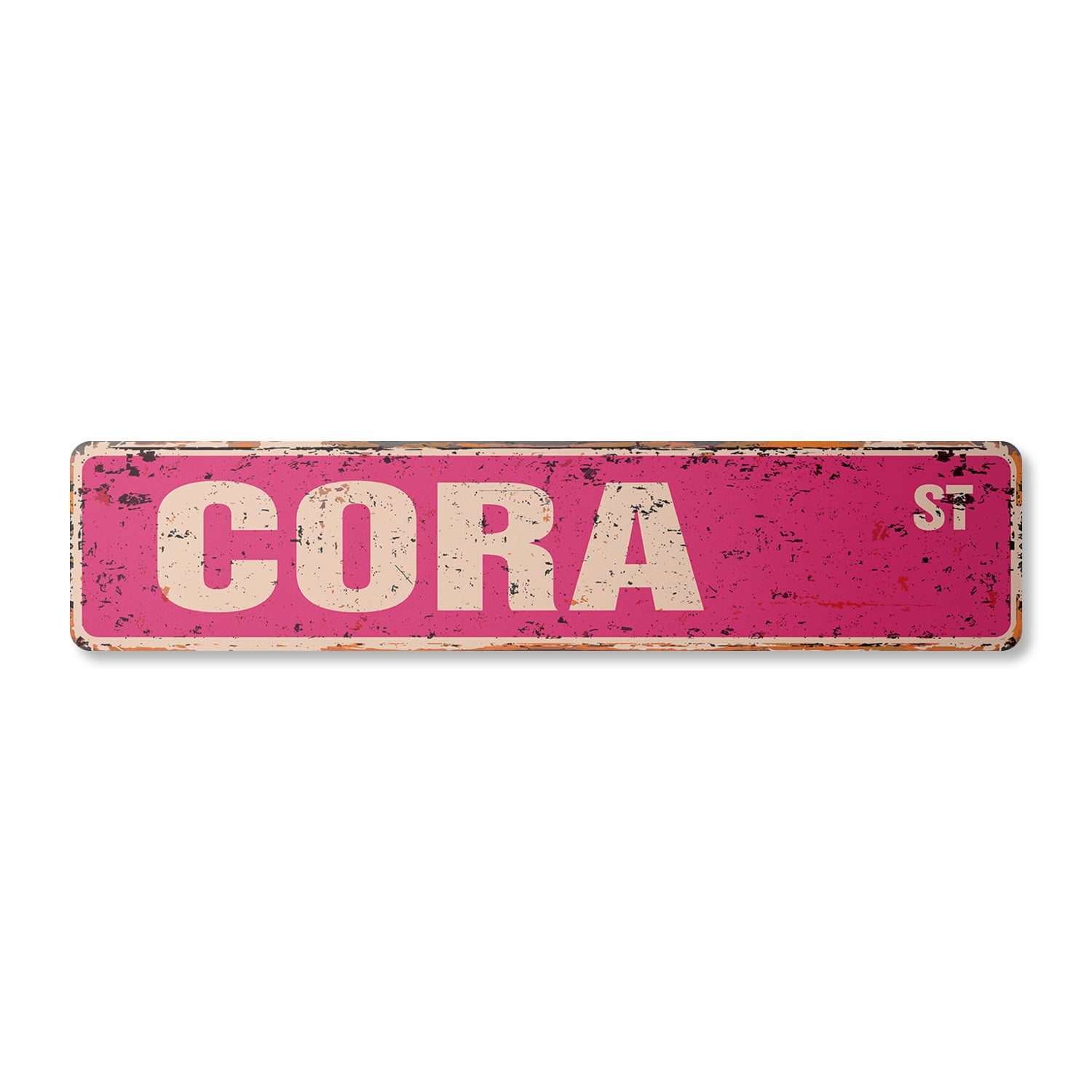 CORA Vintage Aluminum Street Sign Childrens Name Room Metal Sign rustic ...
