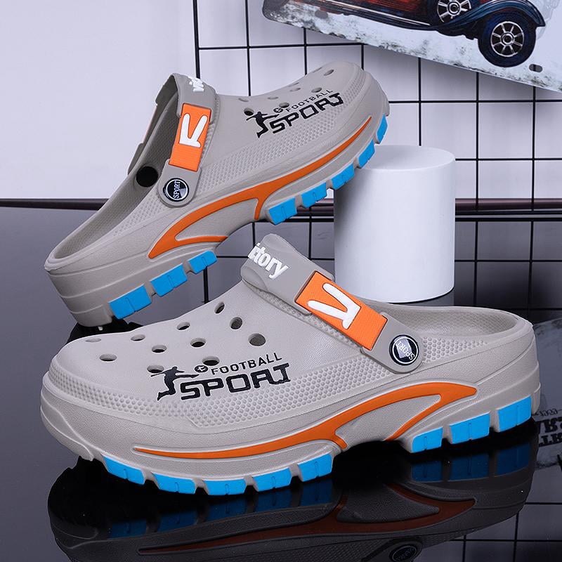 CORASUN Men's Grey Walking Sandals, Quick-Dry Breathable Clogs with ...