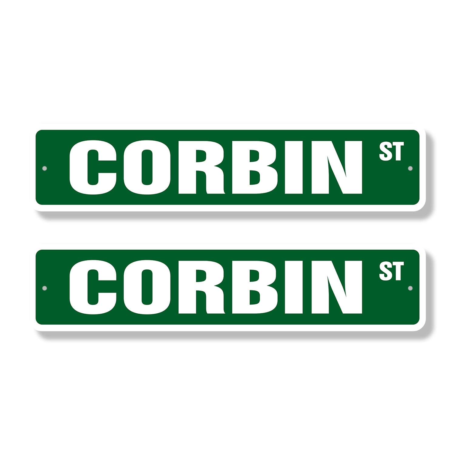 CORBIN Classic Street Sign (2 Pack) Childrens Name Room Sign Road Sign ...