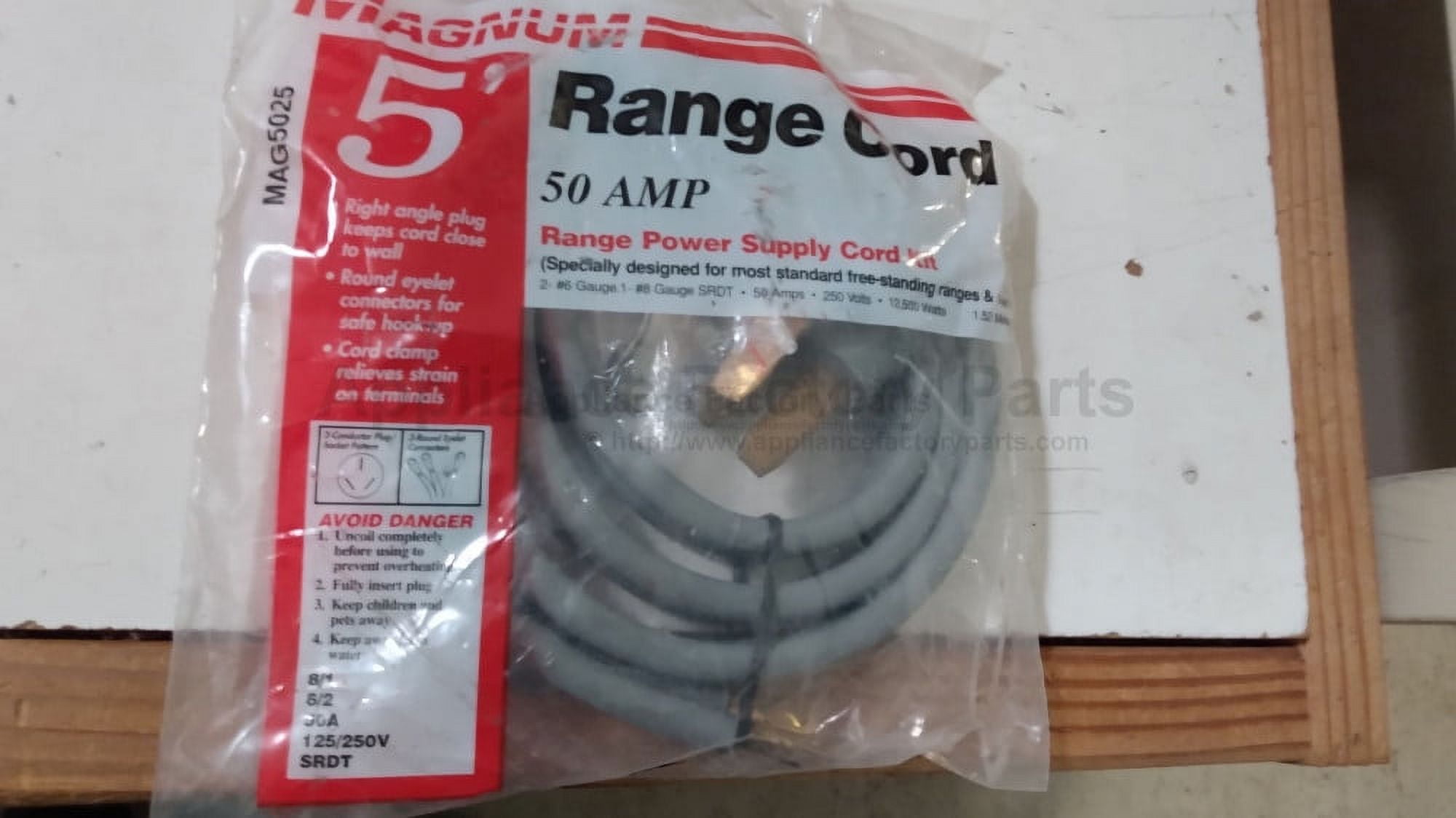 CORD RANGE 5ft 3 WIRE 50AMP MAG5025 - Walmart.com