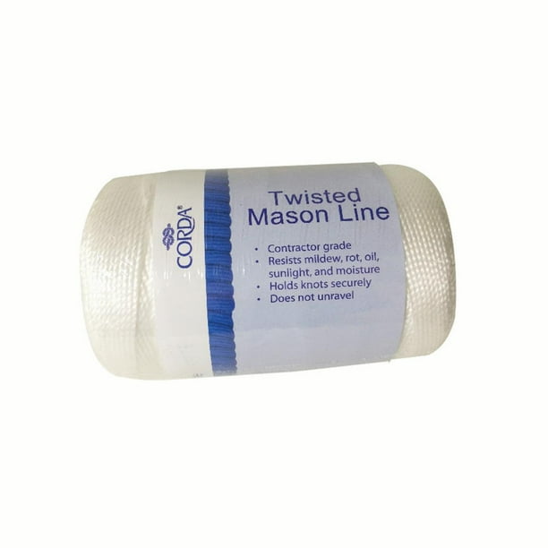 CORDA Twisted Mason Line, White, #18 x 800' - Walmart.com