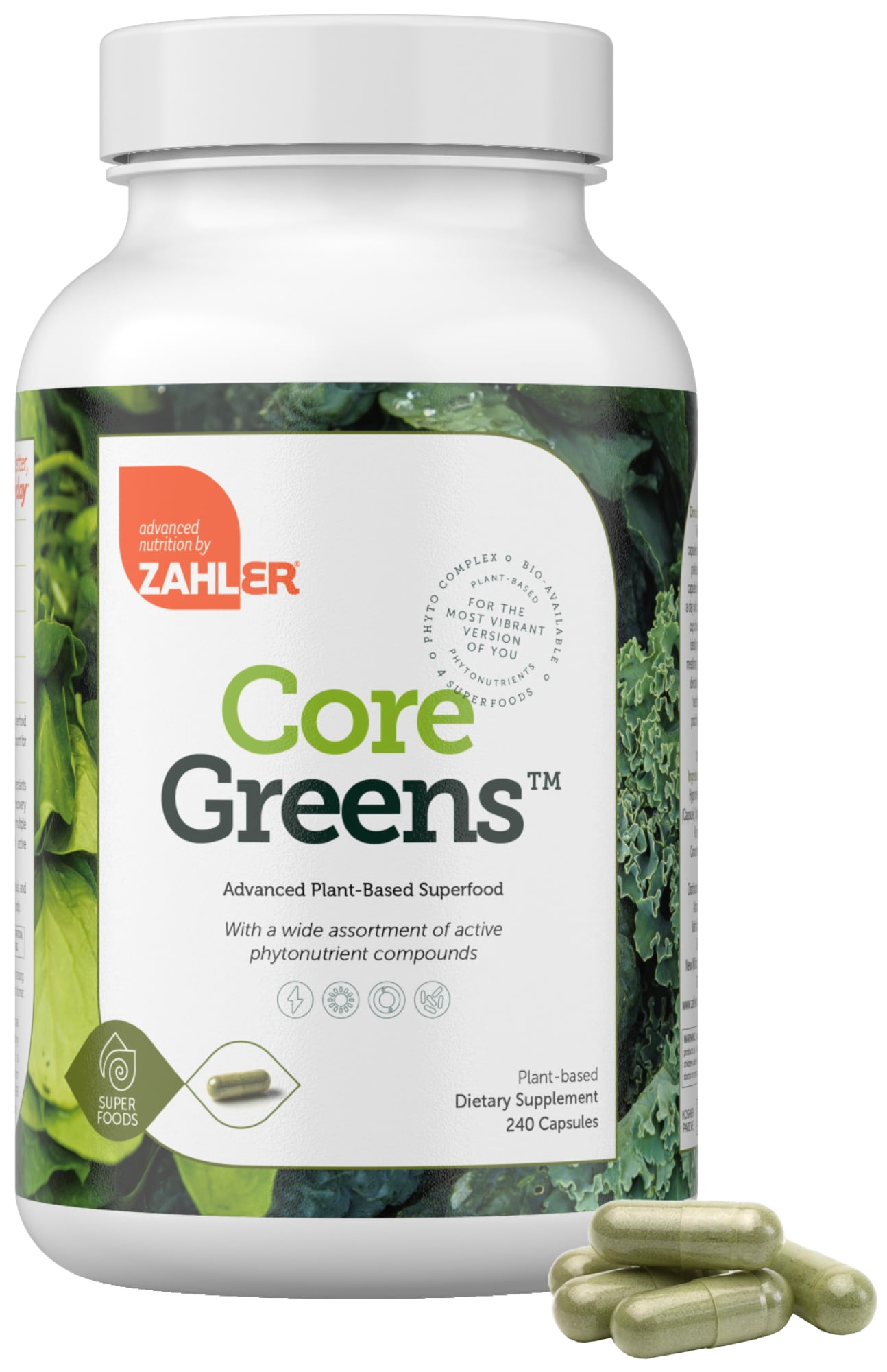 Core Greens Capsule: Superfood Supplement, Non-GMO, Gluten Free, Dairy ...
