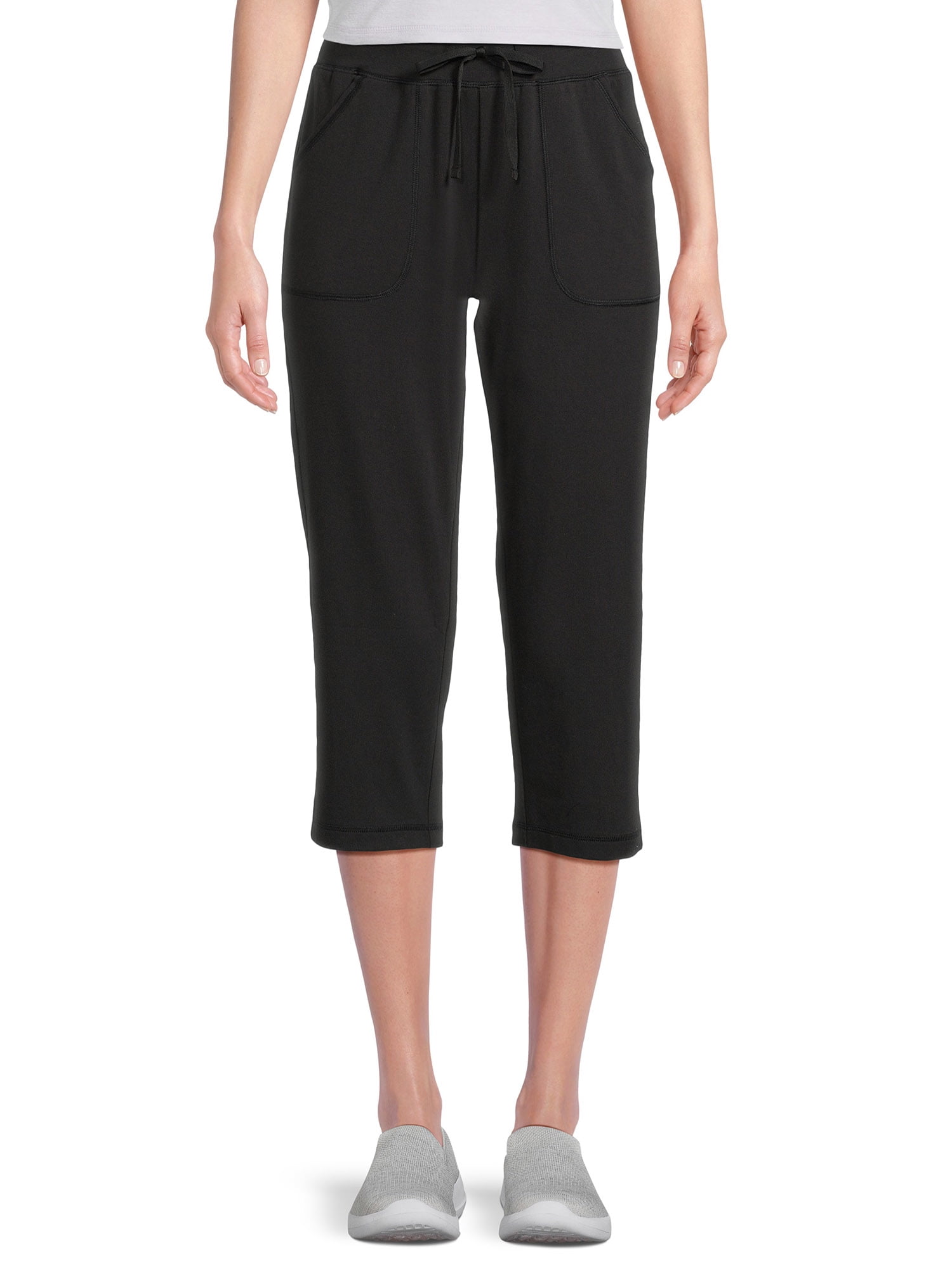 Athletic Works Women's and Women's Plus Core Knit Capri, Sizes XS-4X ...