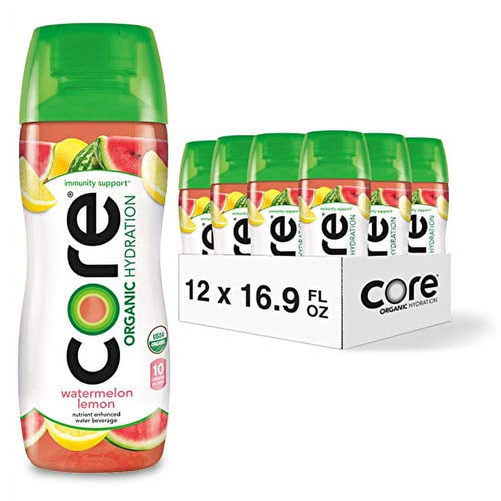 CORE Organic Hydration, Watermelon Lemon, 16.9 Fl Oz (Pack of 12 ...