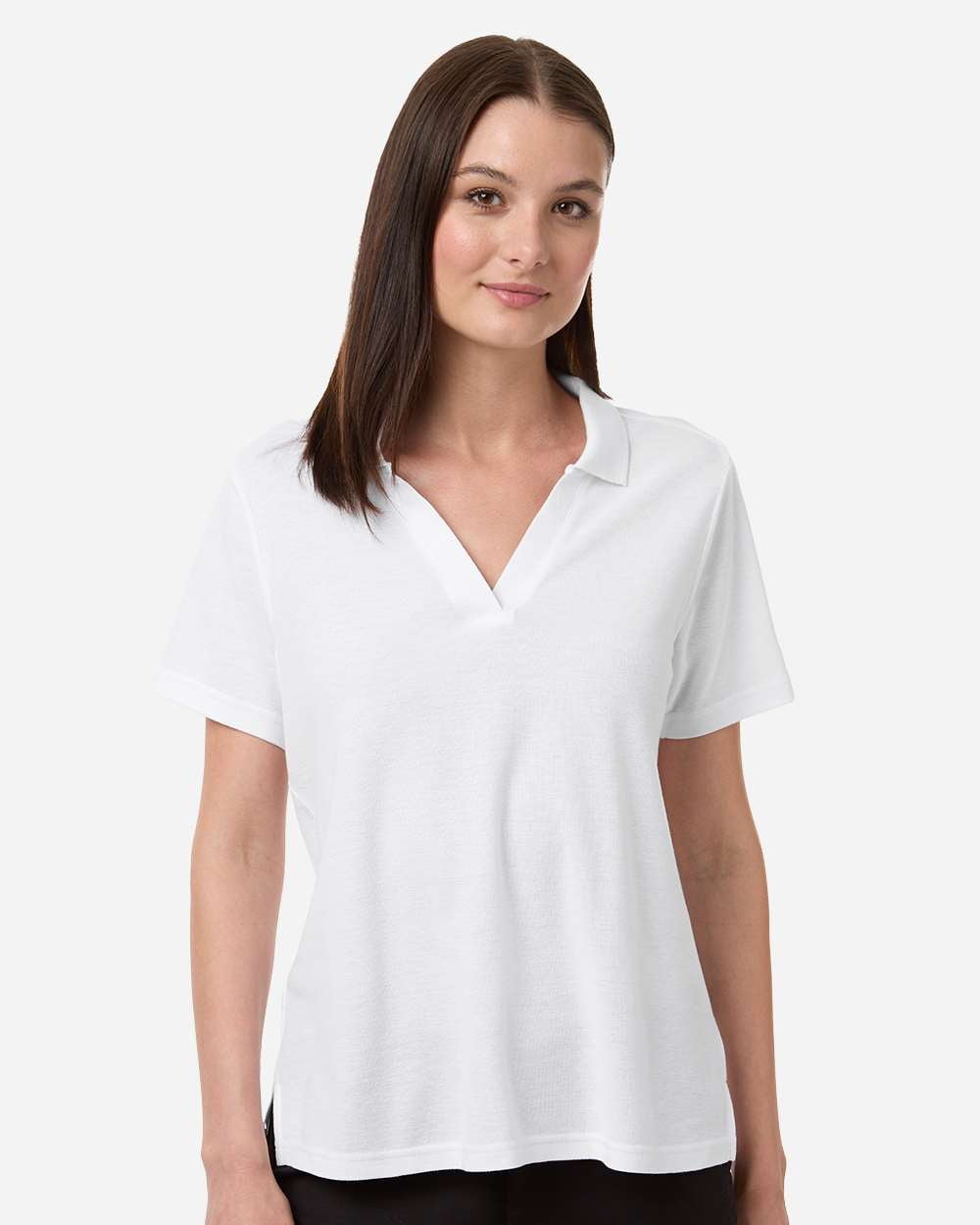 CORE365 CE106W Women's Resolve CVC Performance Pique Polo-White-L ...
