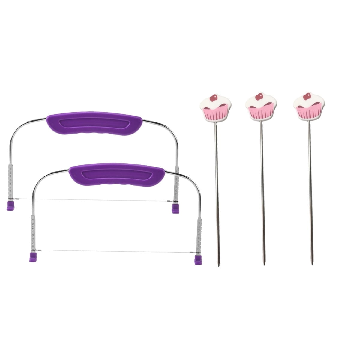 COREBAY Cake Leveler Set: 2 Adjustable Cake Levelers (12x6.25-Inch) & 3 ...