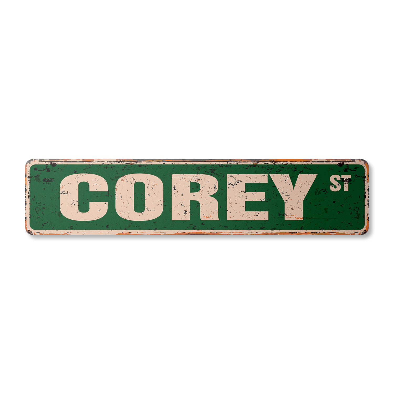 COREY Vintage Plastic Street Sign Childrens Name Room Sign | Indoor ...