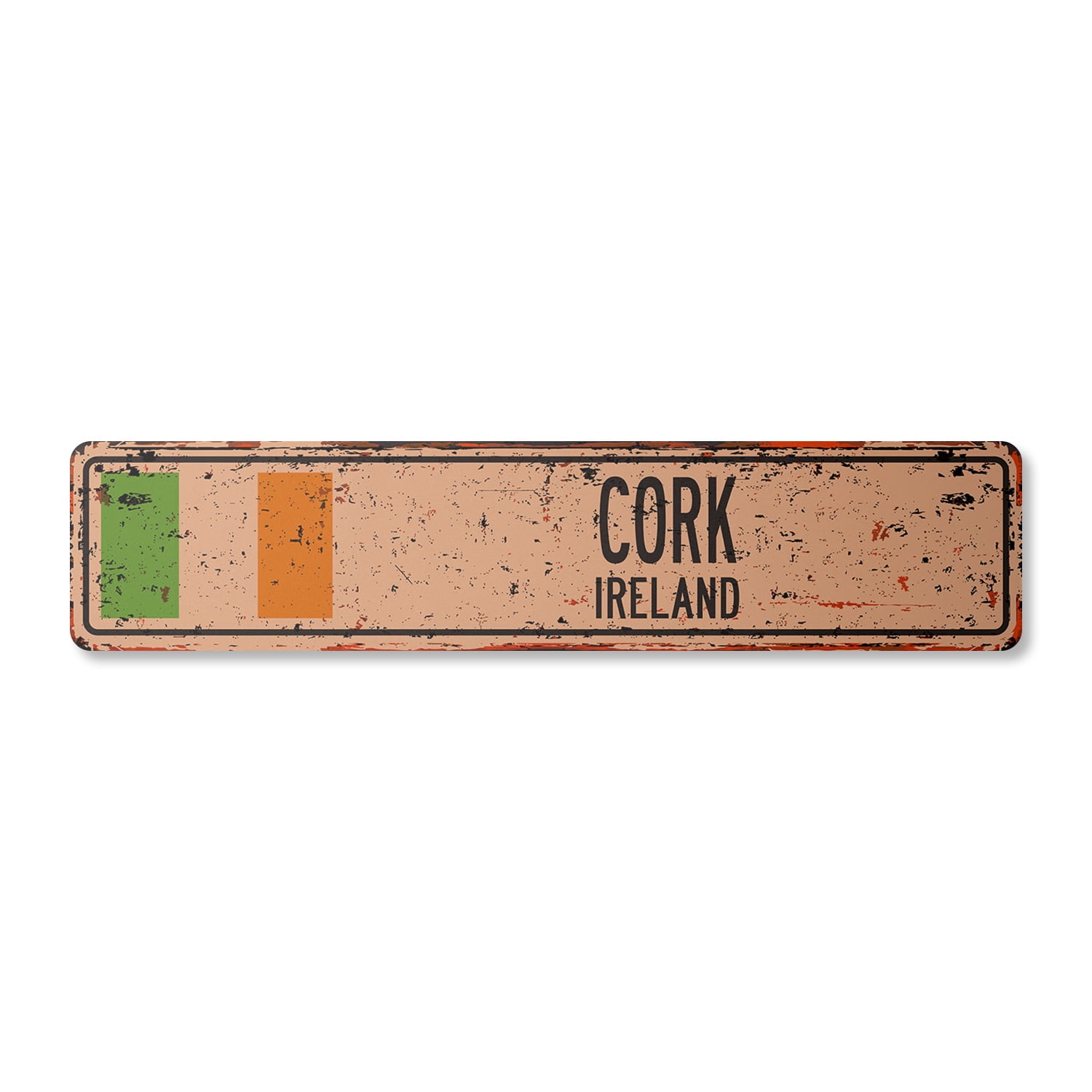 CORK IRELAND Vintage Aluminum Street Sign Irishman Irishwoman Irish ...