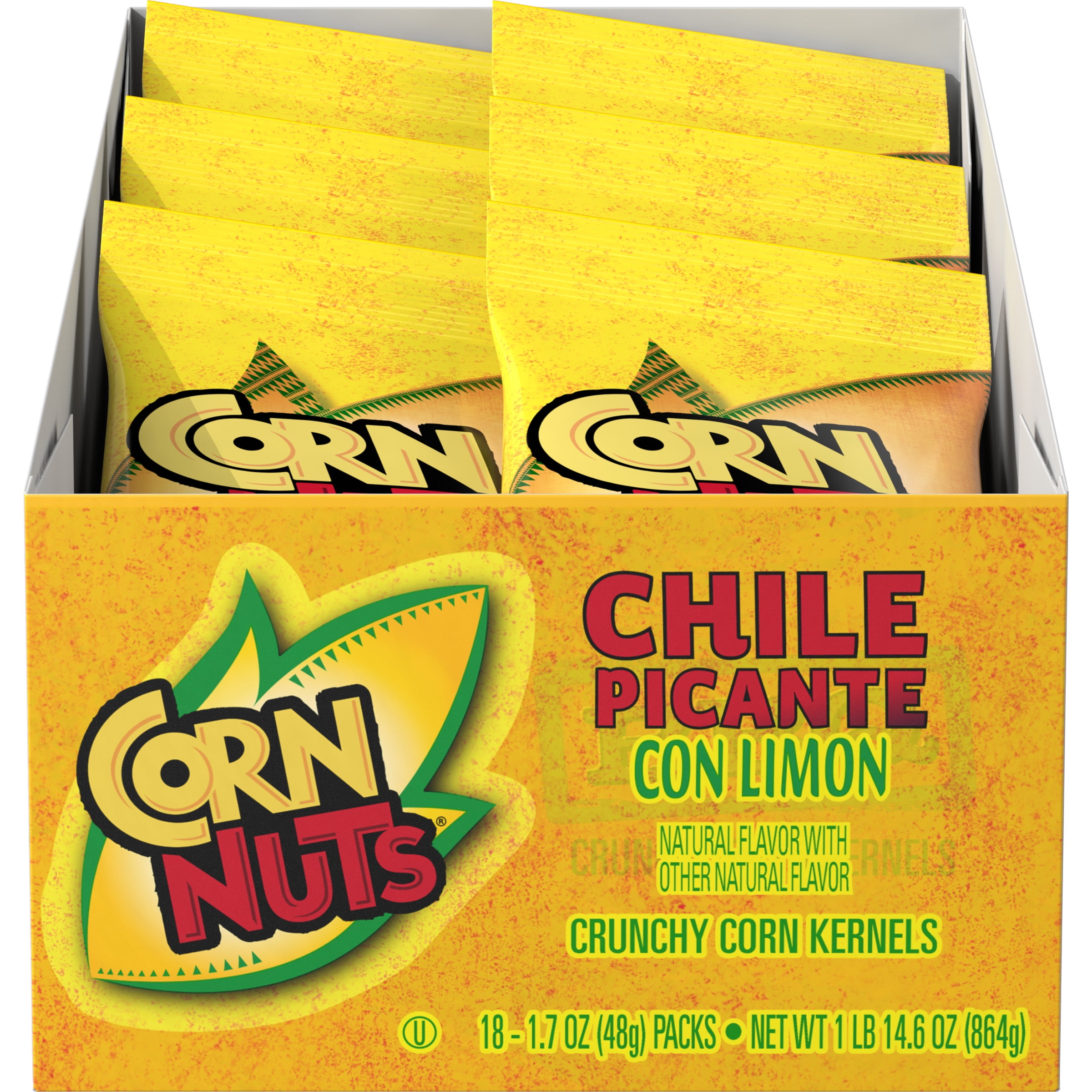 CORN NUTS Chile Picante Con Limon Crunchy Corn Kernels Snack, 1.7 oz ...