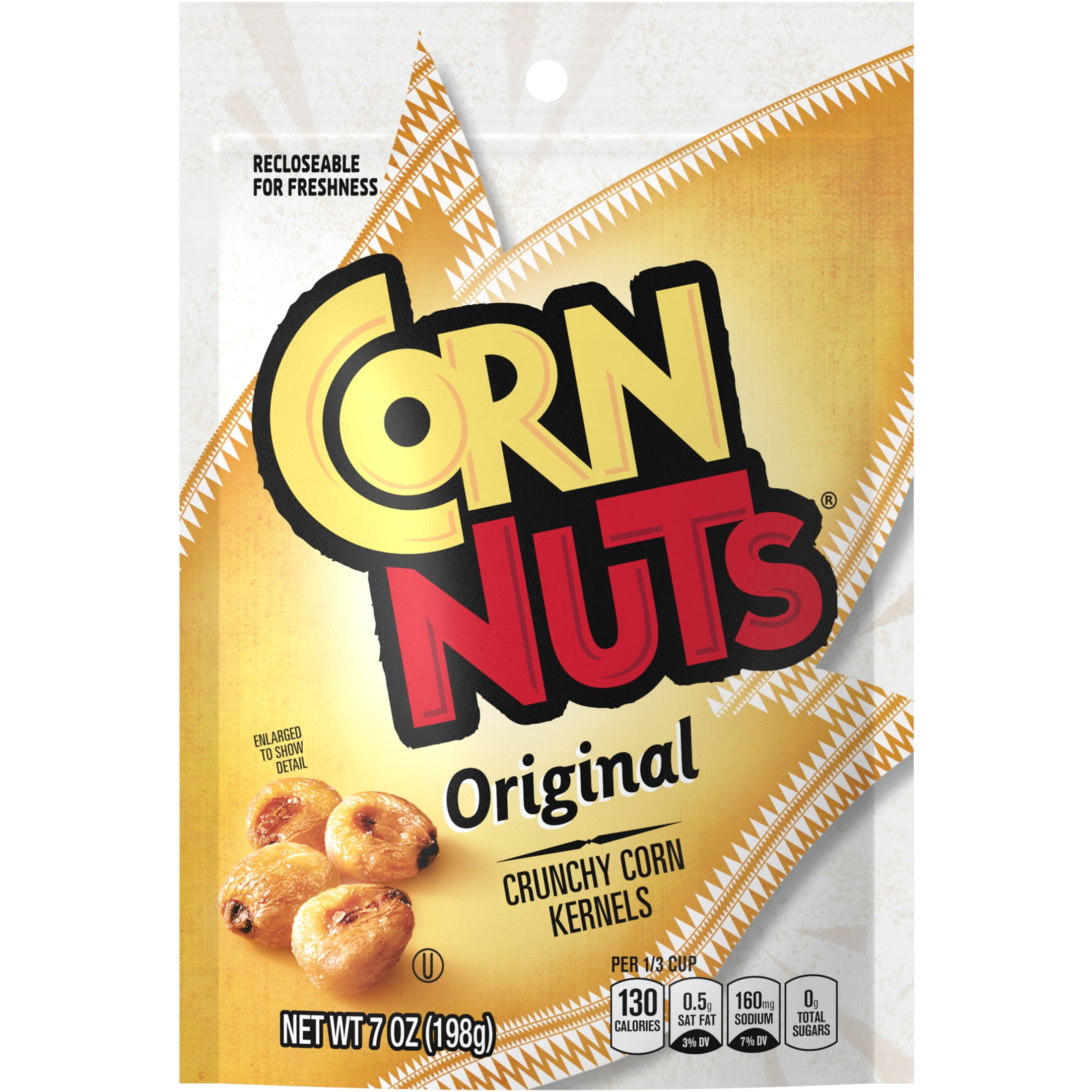 CORN NUTS Original Crunchy Corn Kernels, 7 oz Resealable Snack Bag ...