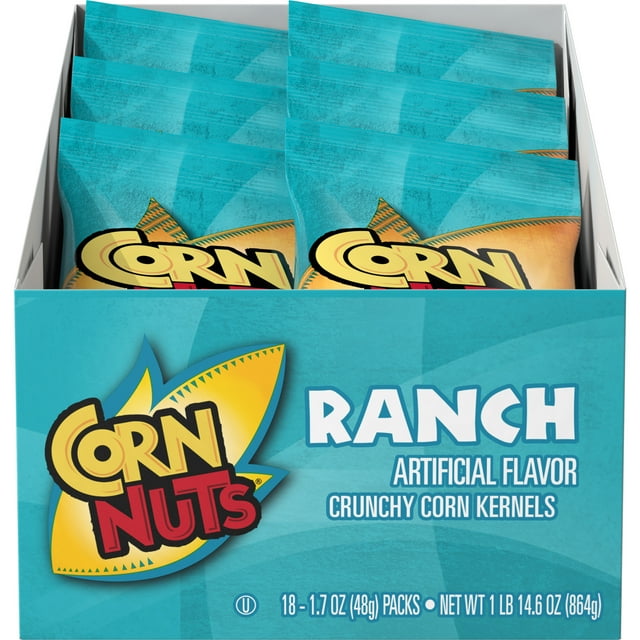 CORN NUTS Ranch Crunchy Corn Kernels, Roasted Individual Bags Snack, 1. ...
