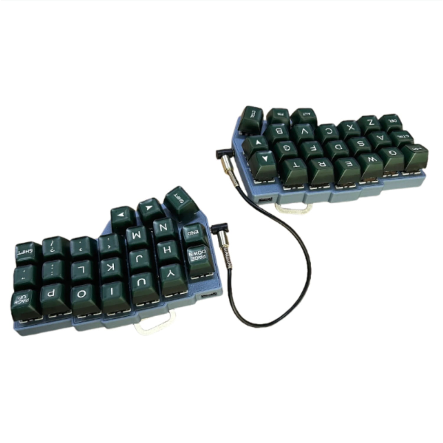 CORNE V4 Split Keyboard Kit with Folding Stand & Emerald Keycaps, 40% ...