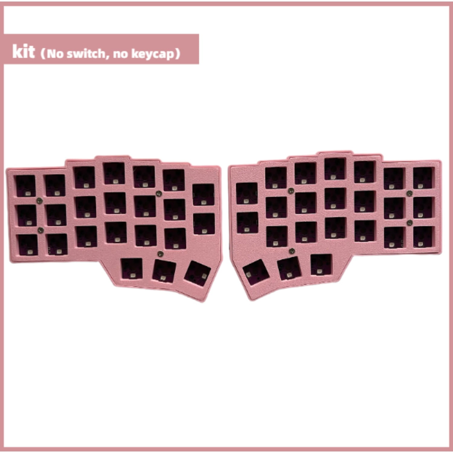 CORNE V4 Split Mechanical Keyboard Pink, Ergonomic Two-Hand QMK Hot ...