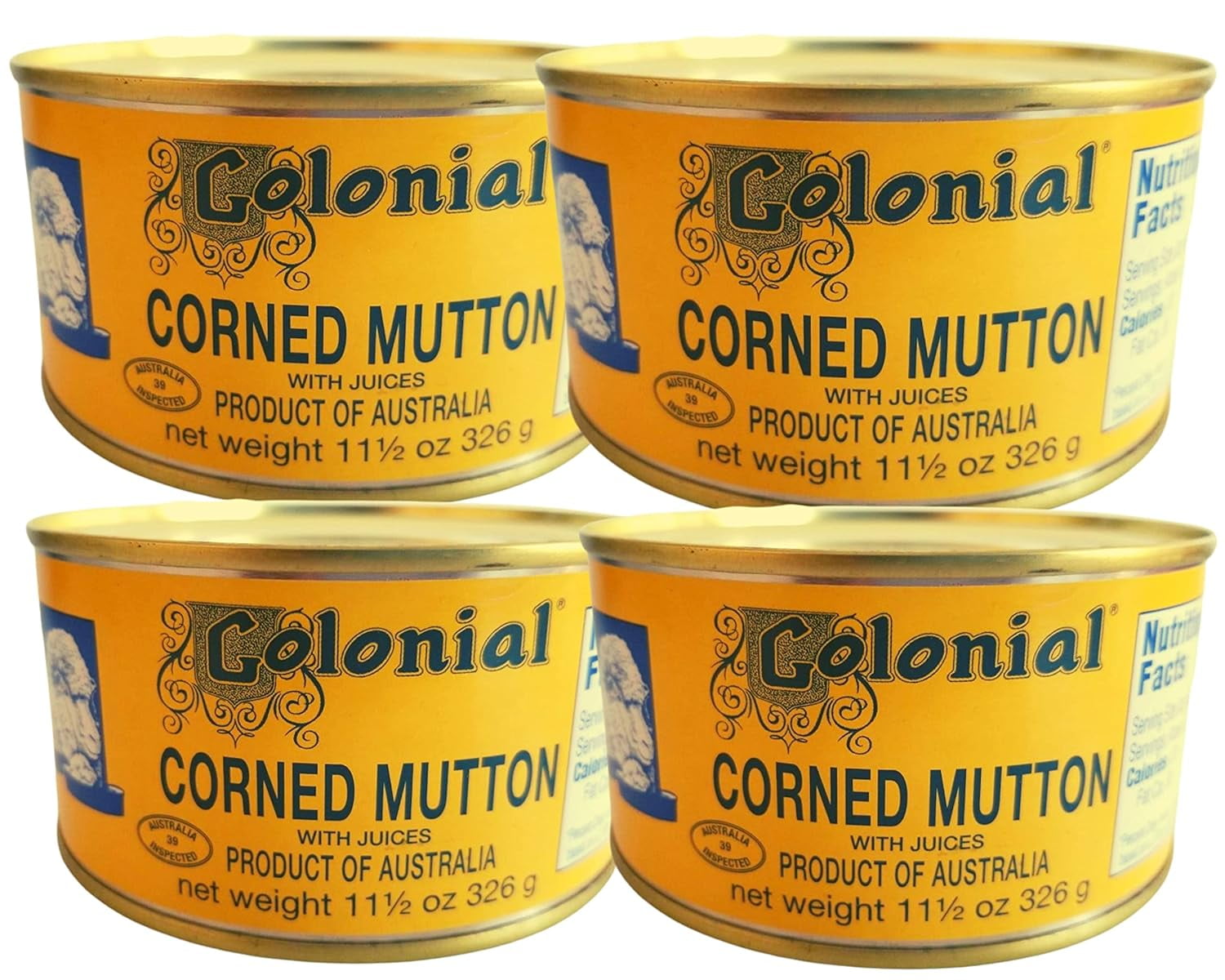 CORNED MUTTON with juices (Pack oF 4 x 11 Oz Ea) So Delicious ... HALAL ...