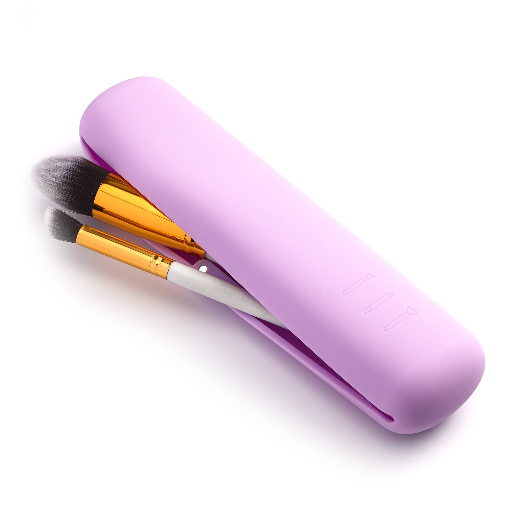 CORNERIA Magnet Buckle Makeup ZS23 Brush Holder, Portable Silicone ...