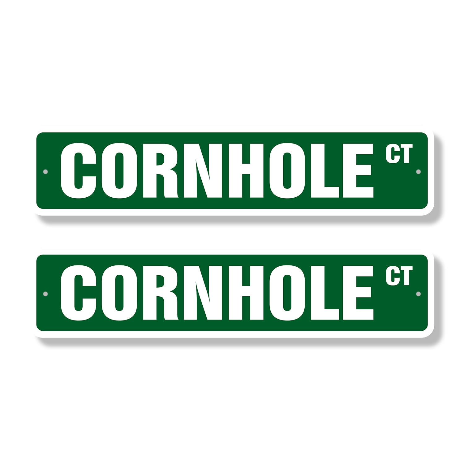 CORNHOLE Classic Street Sign (2 Pack) game boards bags corn toss Road ...