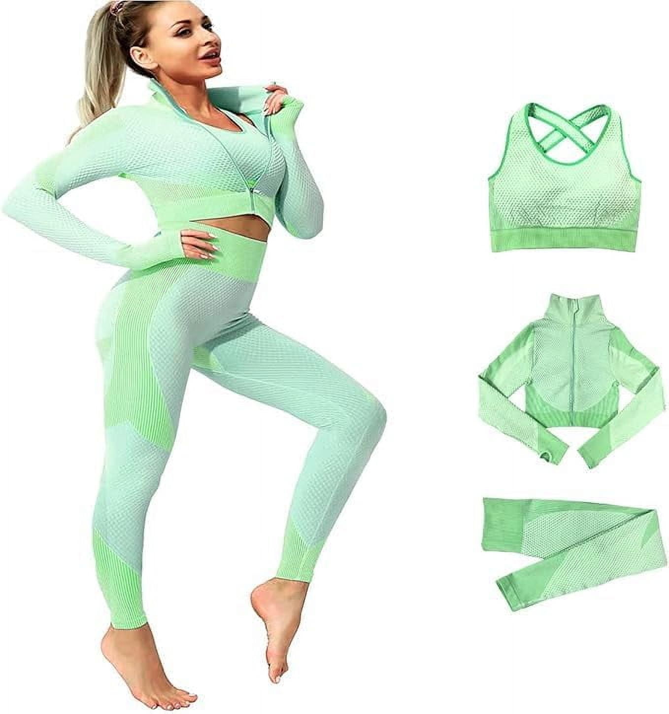 CORPOAMOR Women's Ribbed Seamless Fitness Clothing, Gym Outfit and Yoga ...