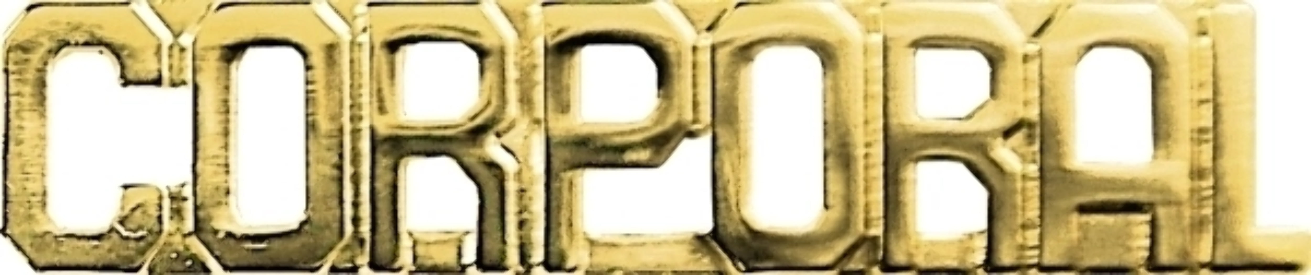 CORPORAL Die Struck Letters, 2 Posts Clutch Backs, Pairs, 3/8 High ...