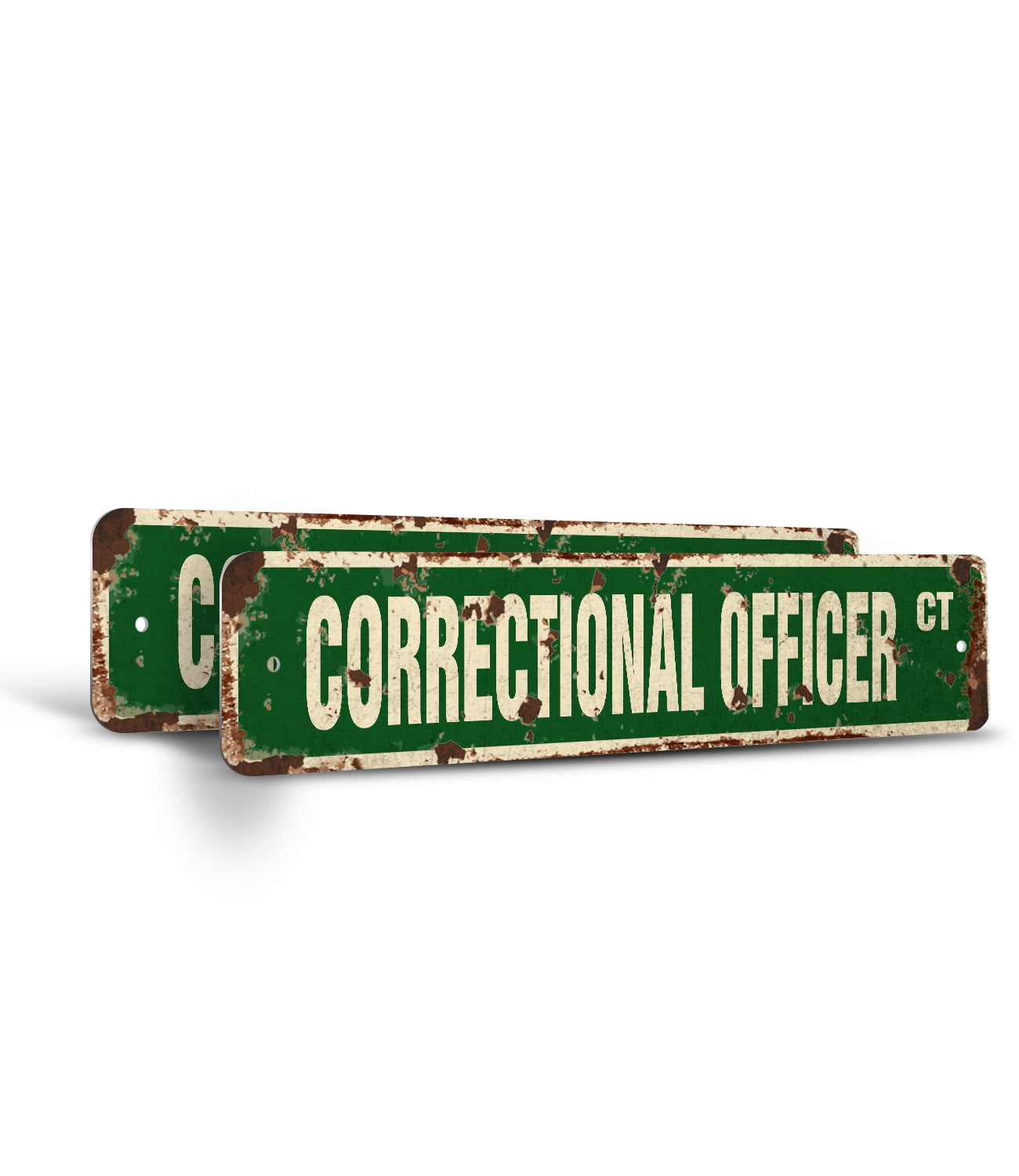 CORRECTIONAL OFFICER Vintage Style Rustic Street Sign – (2 Pack) Prison ...
