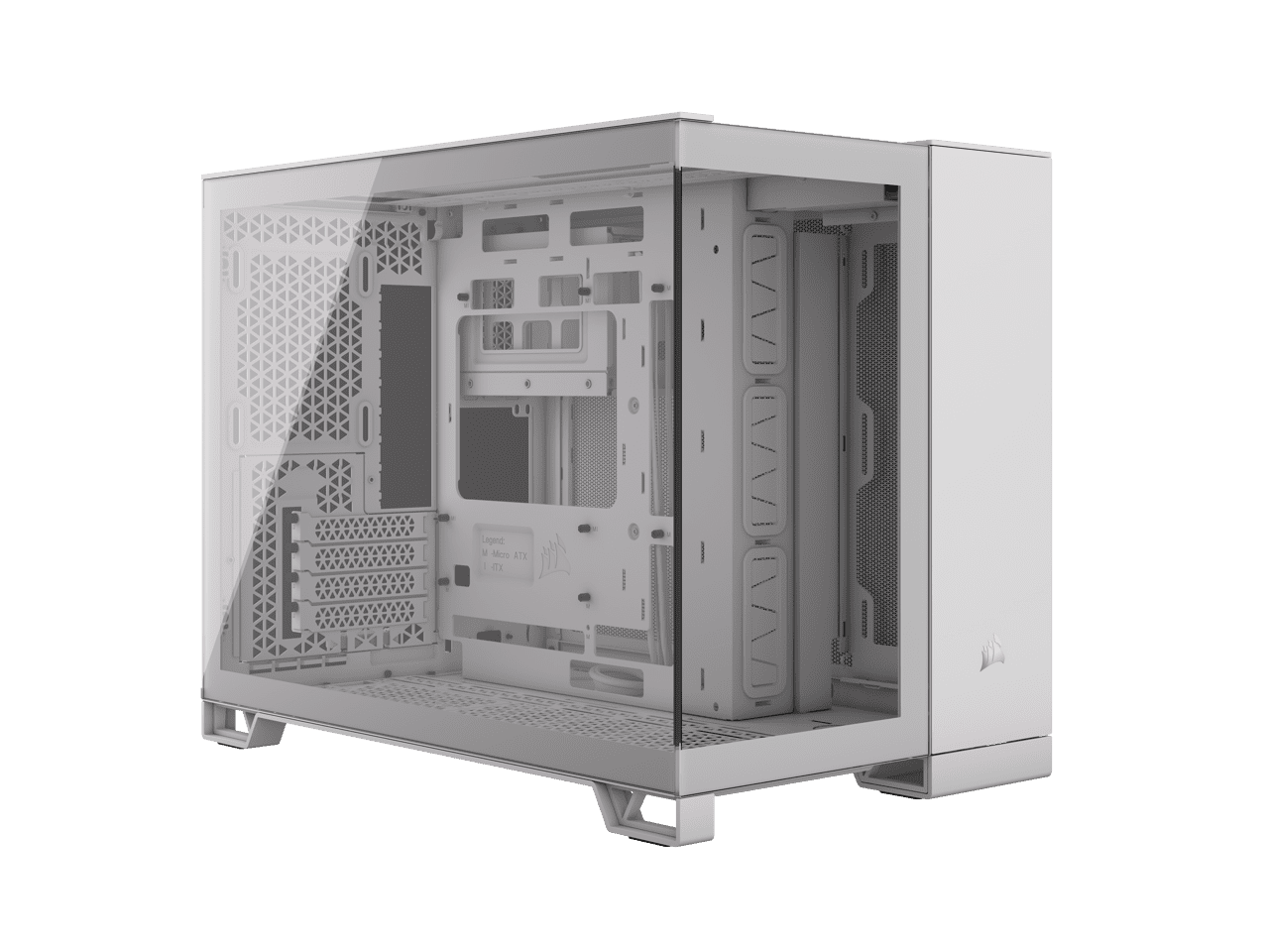 Corsair 2500X Mid-Tower Dual Chamber PC Case, White CC-9011266-WW ...