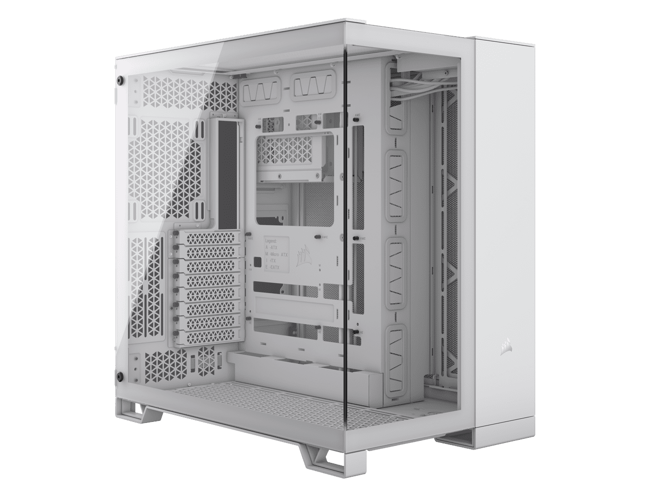 CORSAIR 6500X Mid-Tower Dual Chamber PC Case – White - Unobstructed ...