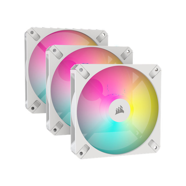CORSAIR AR120 RGB White 120mm ARGB-compatible Fan, Triple Pack ...