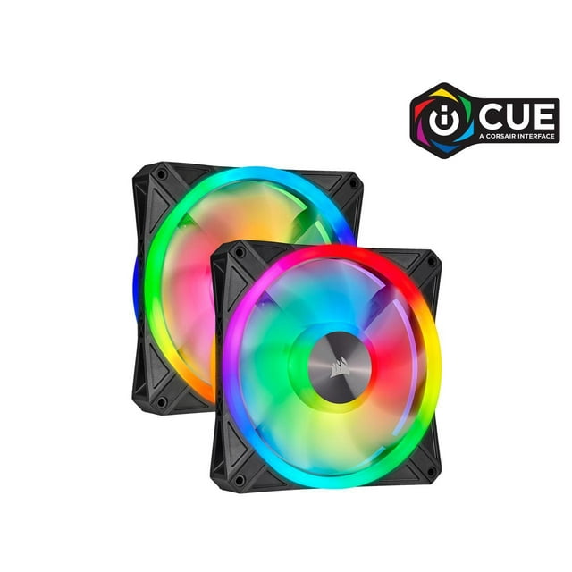 Corsair QL140 RGB 140MM Fan Kit RGB PWM Dual Fan With Lighting Node ...