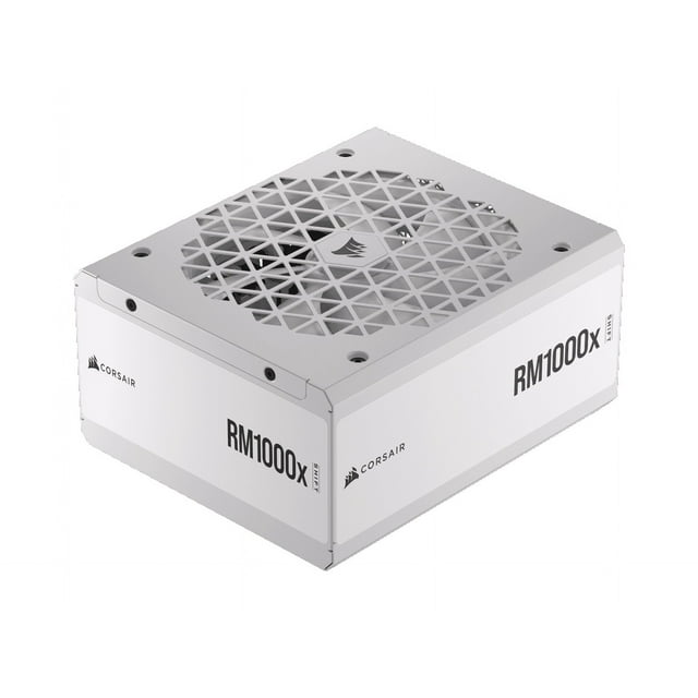 CORSAIR RMx Shift White Series, RM1000x Shift White, 1000 Watt, 80 PLUS GOLD, Fully Modular ...