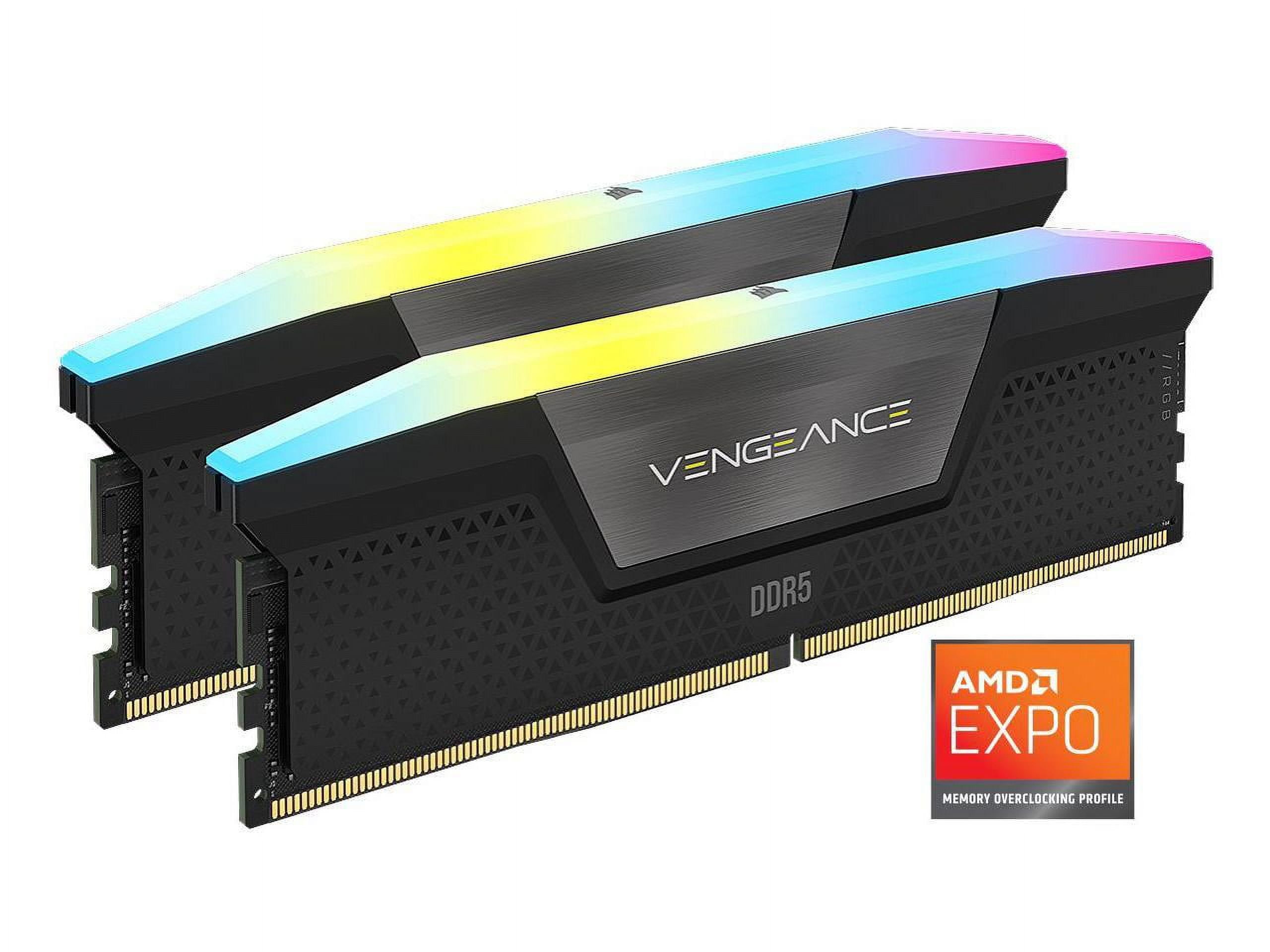 CORSAIR Vengeance RGB 32GB (2 x 16GB) 288-Pin PC RAM DDR5 6000 (PC5 ...