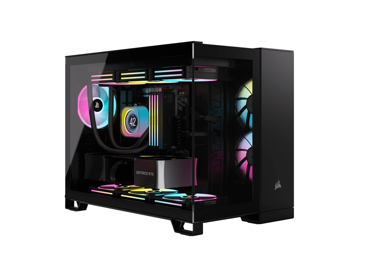 CORSAIR iCUE LINK 2500X RGB Micro ATX Dual Chamber PC Case – Two ...