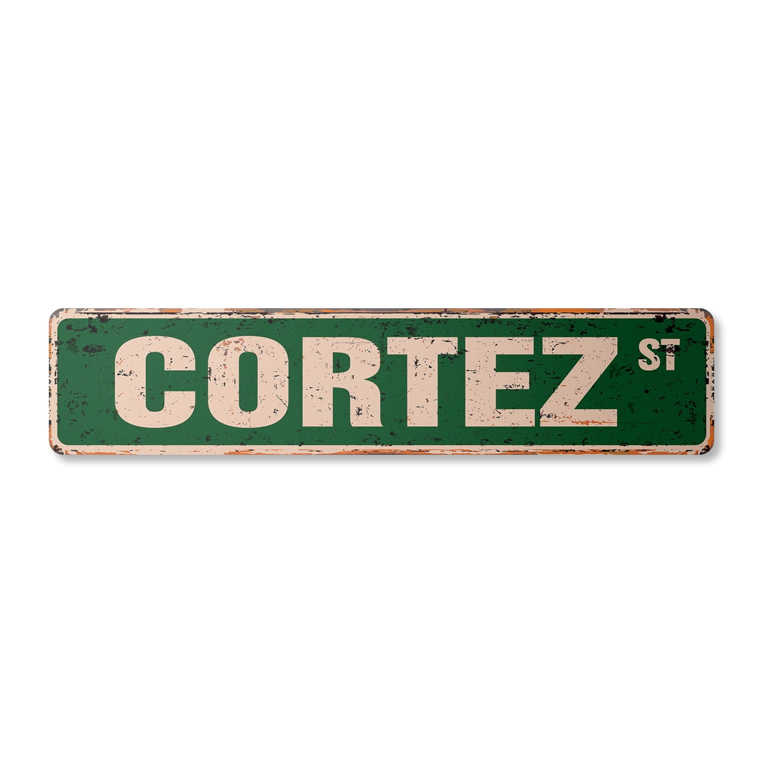 CORTEZ Vintage Plastic Street Sign Childrens Name Room Sign | Indoor ...