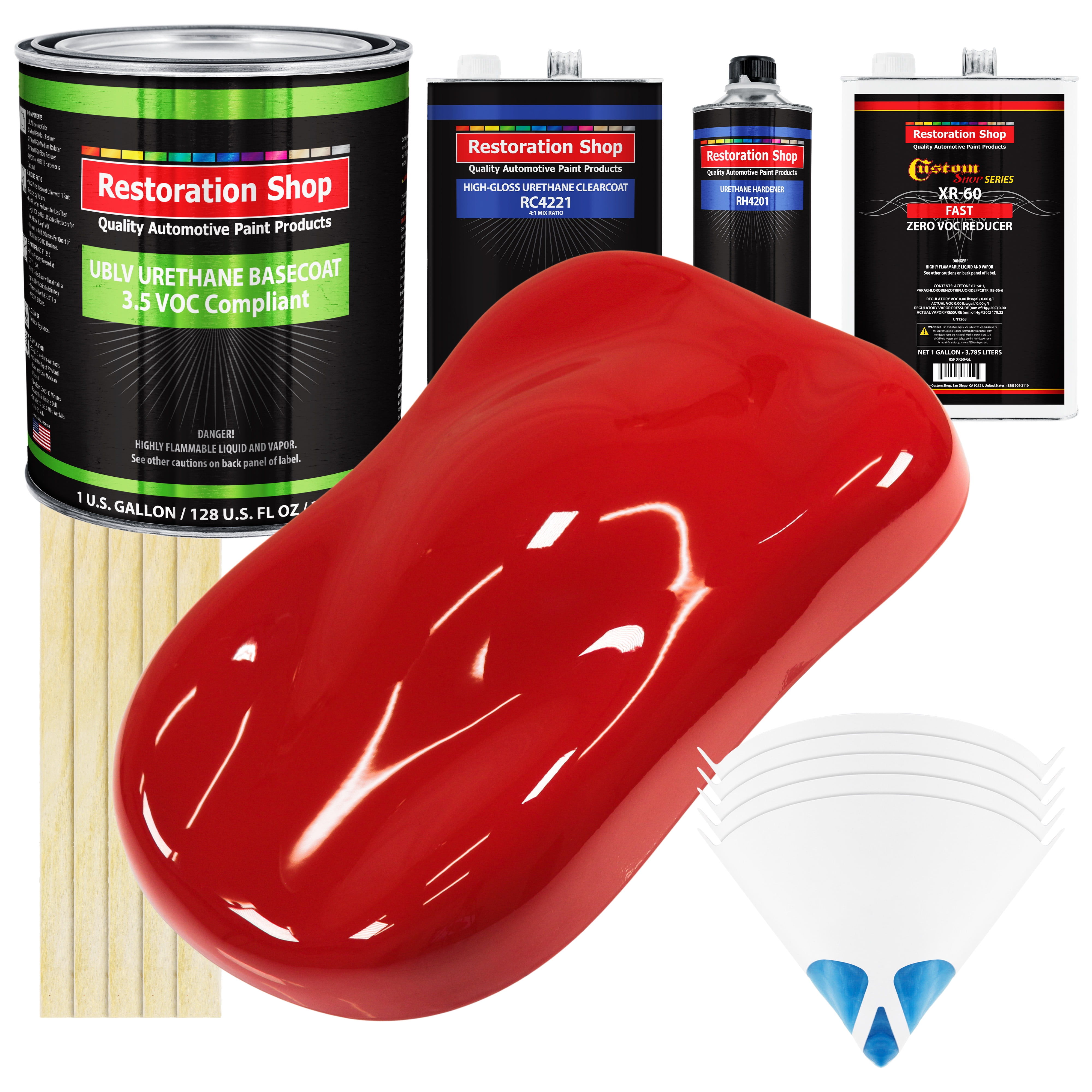 CORVETTE RALLY RED Low Voc Urethane Basecoat/Clearcoat Car Auto Paint ...