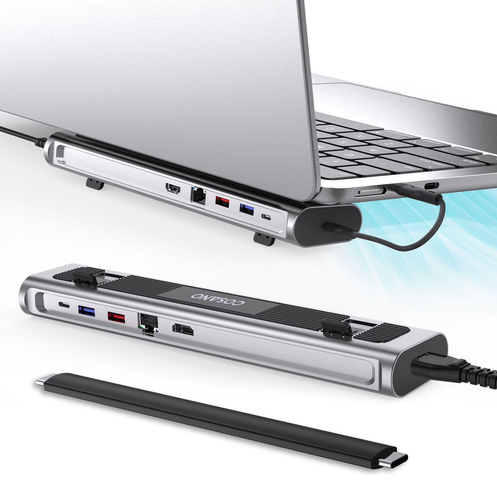 COSANO 100W MacBook Pro Docking Station - Aluminum Mac mini Stand & USB ...