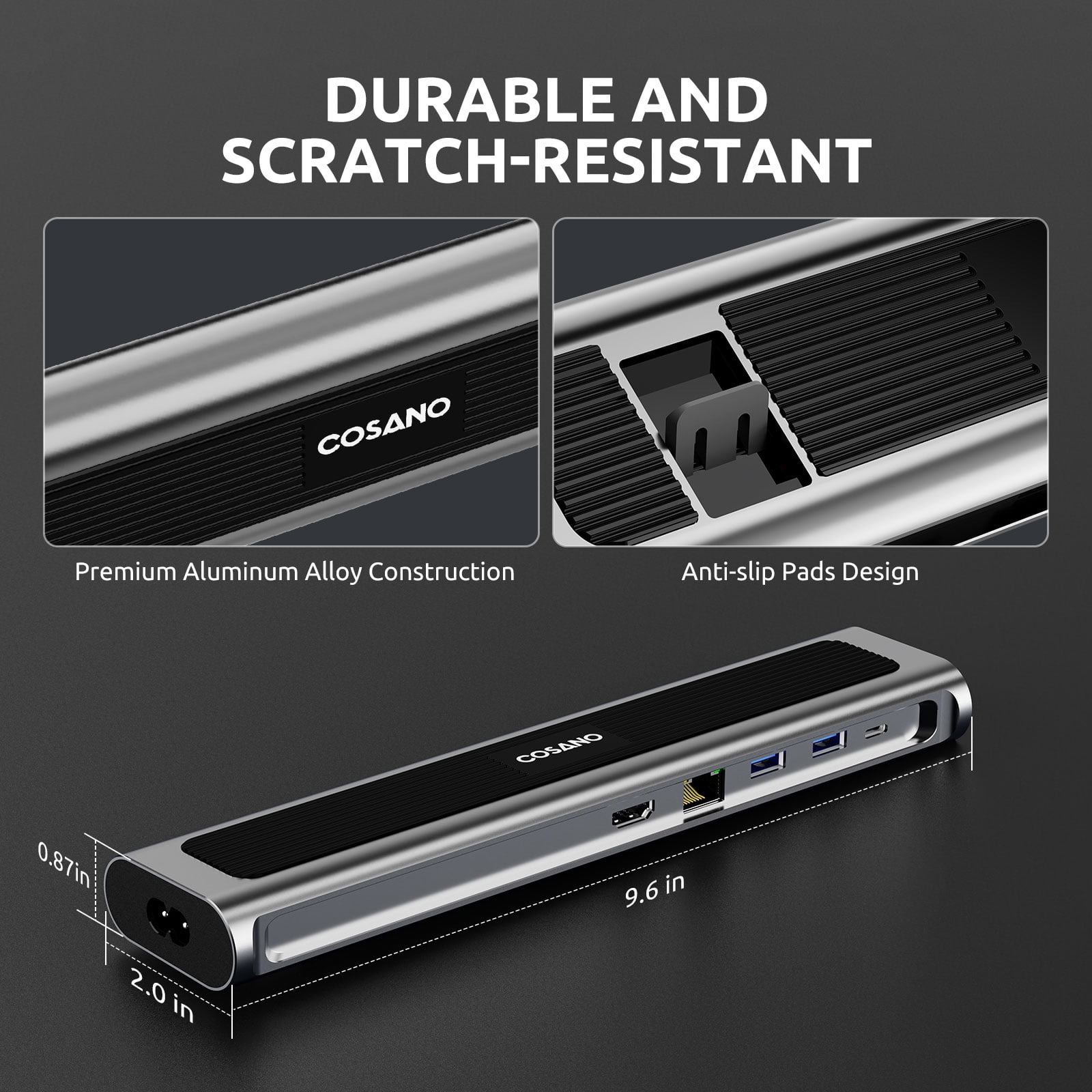 COSANO USB-C Docking Station for Apple Laptops – 100W Fast Charging ...