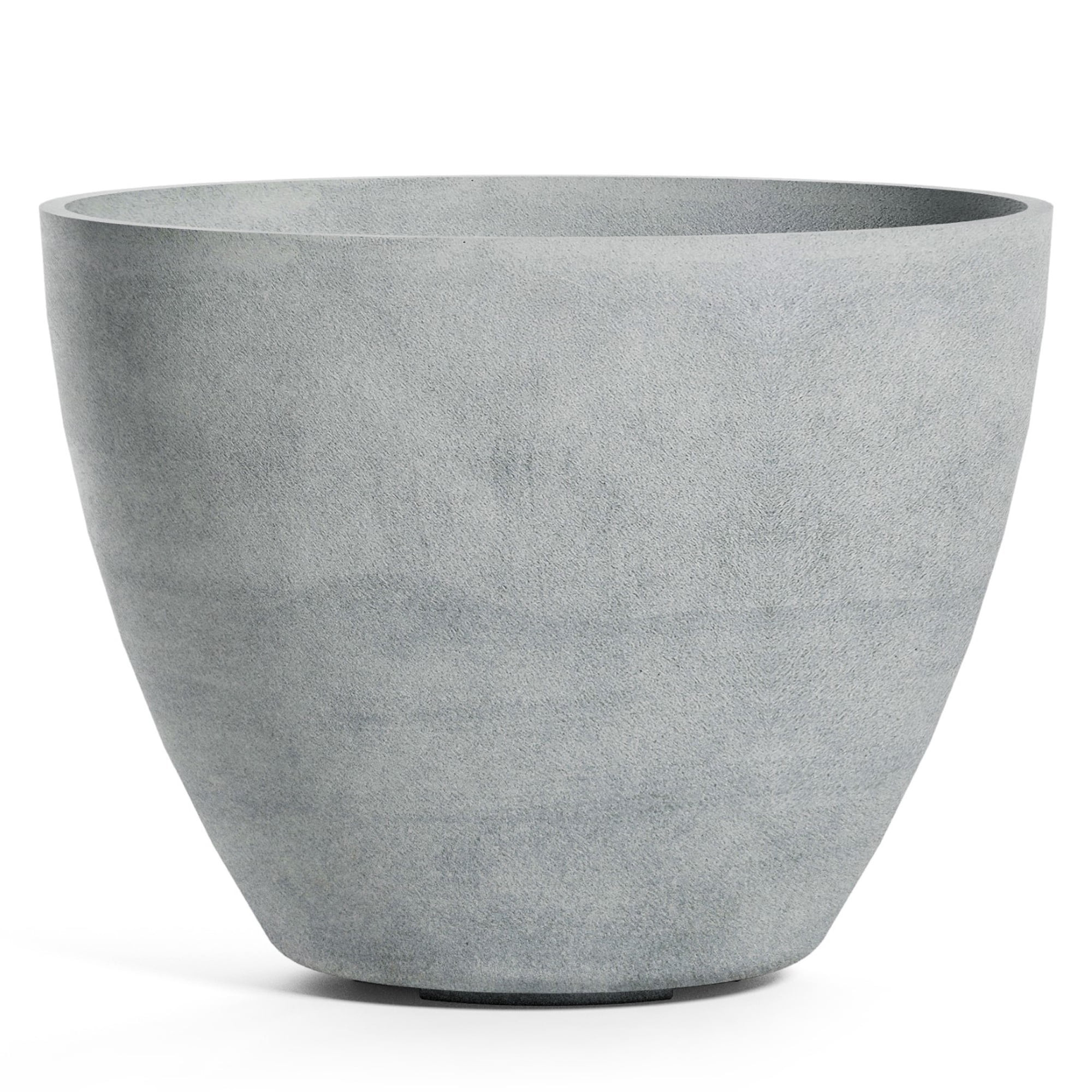 COSAPOTS Lupo Medium Tapered Round Planter - 24.4 in x 24.4 in x 18.7 in - Concrete Stone ...