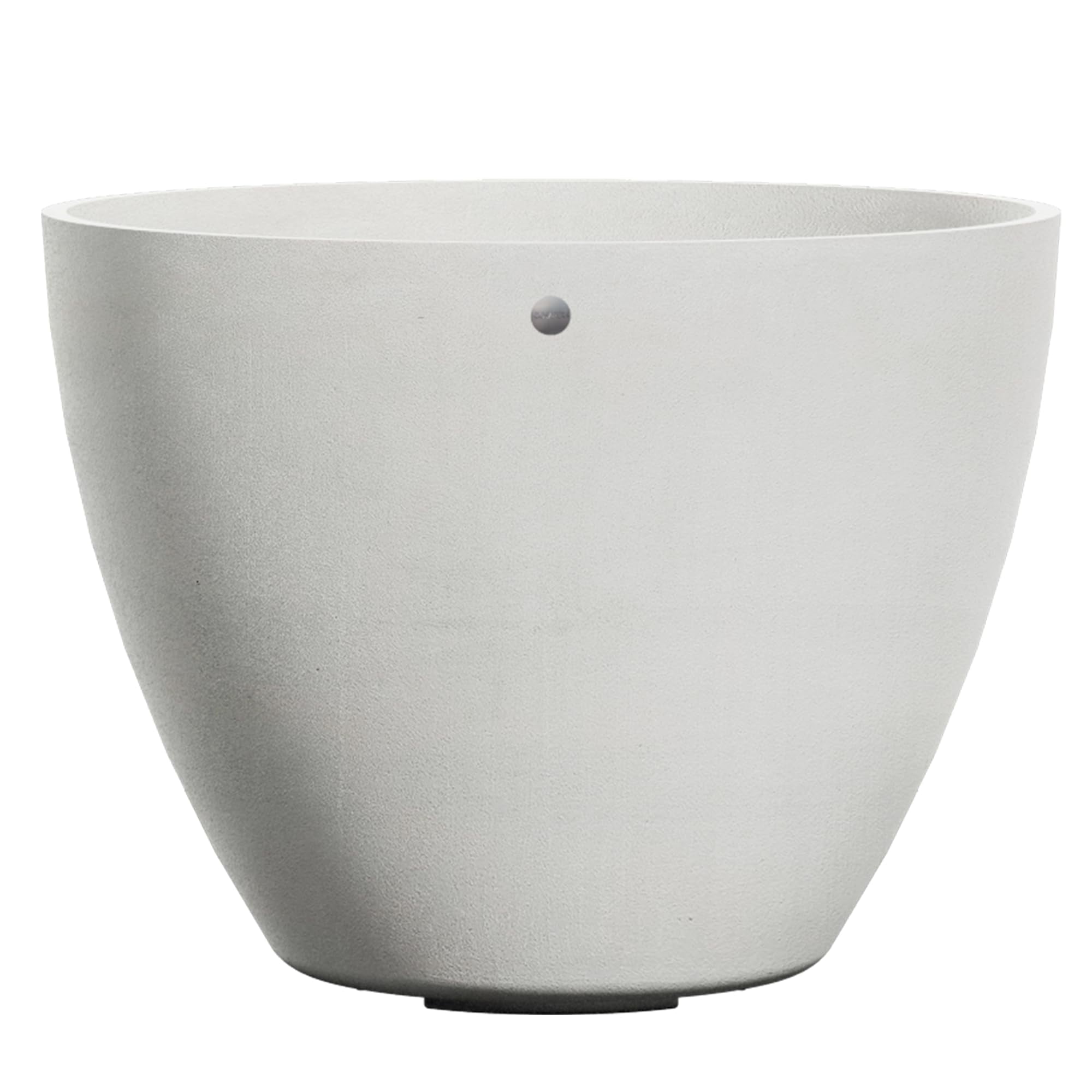 COSAPOTS Lupo Medium Tapered Round Planter - 24.4 in x 24.4 in x 18.7 in - White Stone - Walmart.com