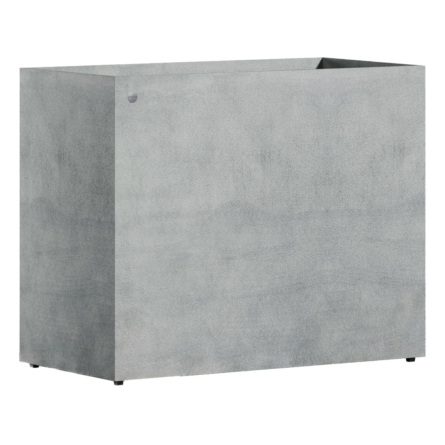 COSAPOTS Semplito Rectangular Planter – Concrete Stone Finish – Fiberglass Indoor/Outdoor and ...