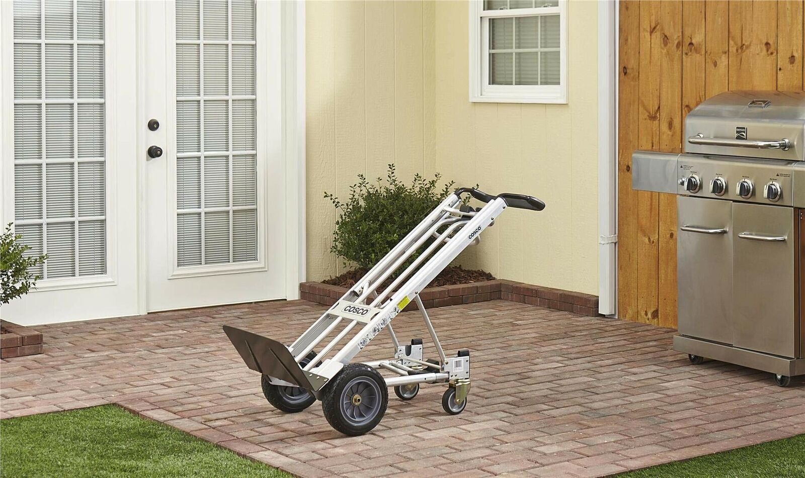 COSCO 12326ASB1E 3-in-1 Series Assisted Cart with Flat-Free Wheels Hand ...