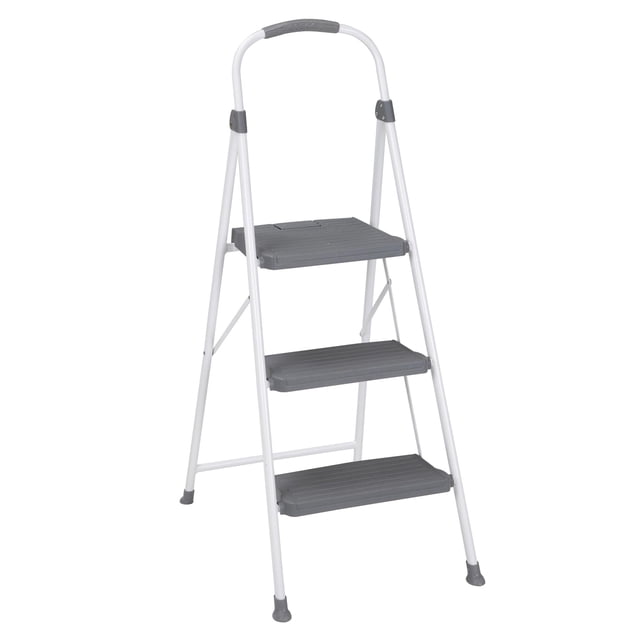 COSCO 3 Step Connection Step Stool ( White & Gray, 8ft 10in Max Reach ...